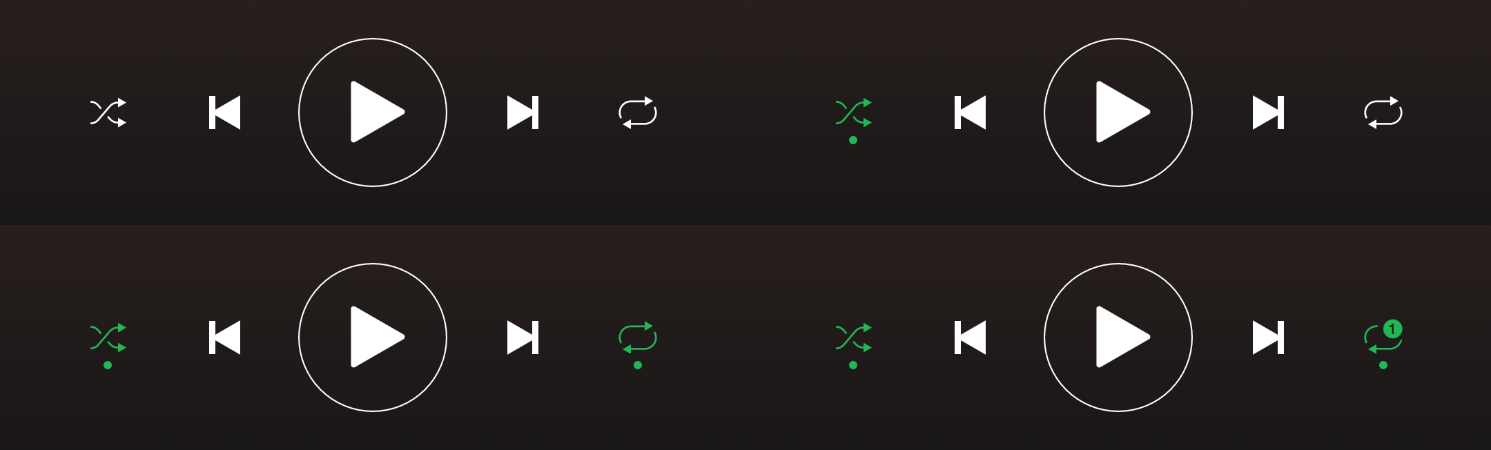 Spotify Shuffle And Repeat Buttons We Are Colorblind Spotify Shuffle And Repeat Buttons We Are Colorblind